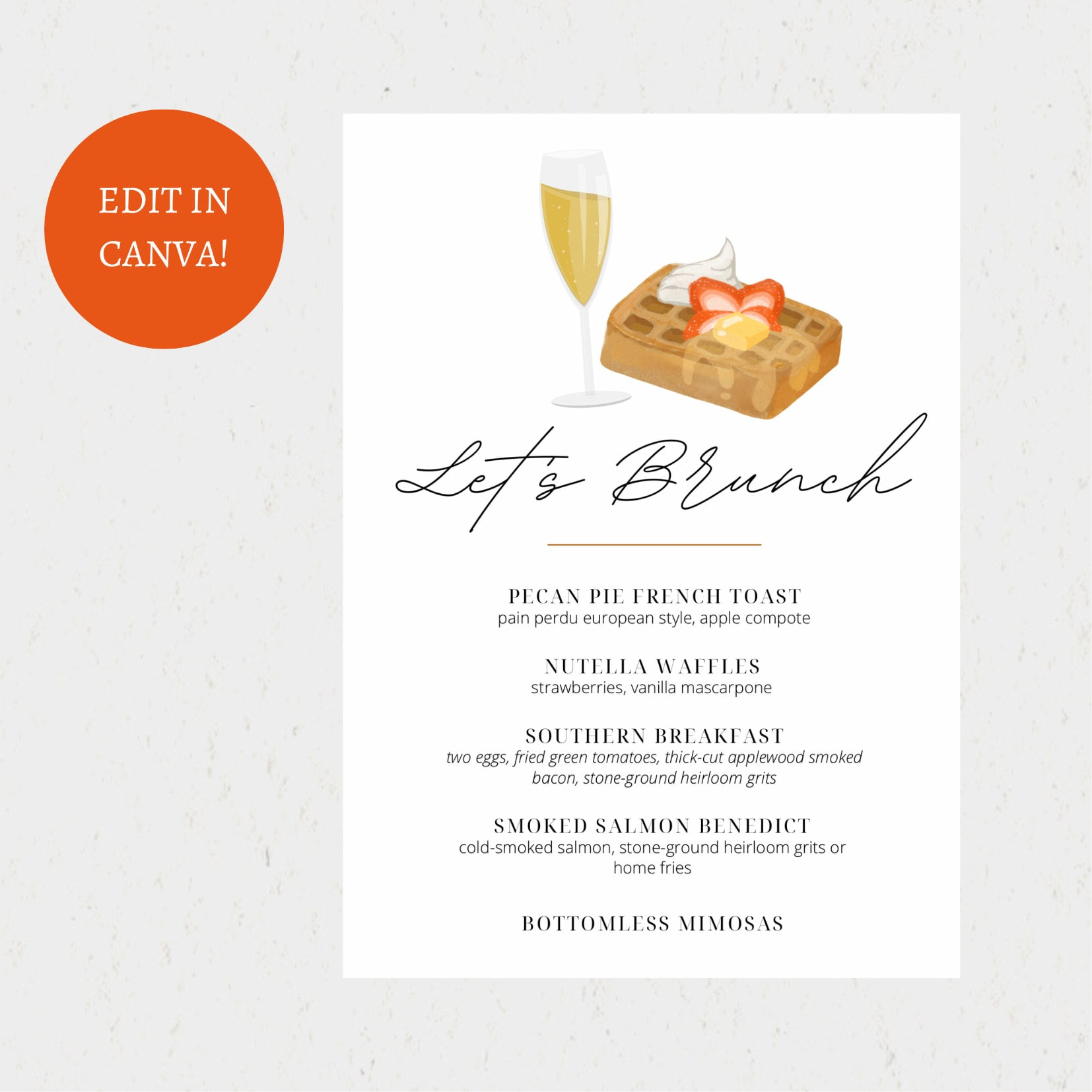 Brunch Menu Breakfast Menu Digital Brunch Menu Food Menu Brunch Menu ...