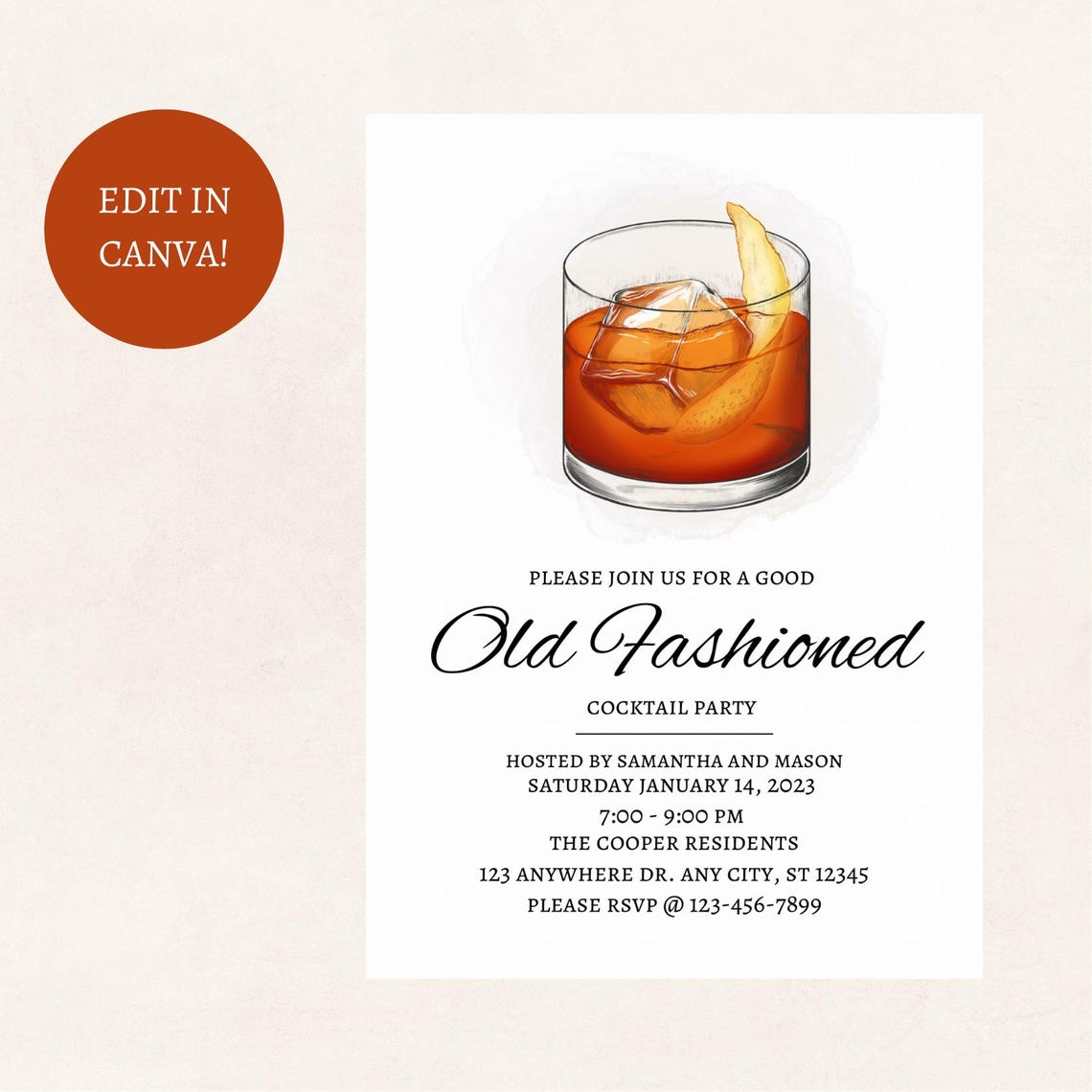 Cocktail Party Invitation Cocktail Party Digital Invitation Digital ...