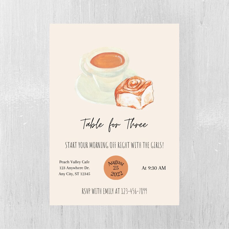 Breakfast Digital Invitation Breakfast Invitation Brunch - Etsy