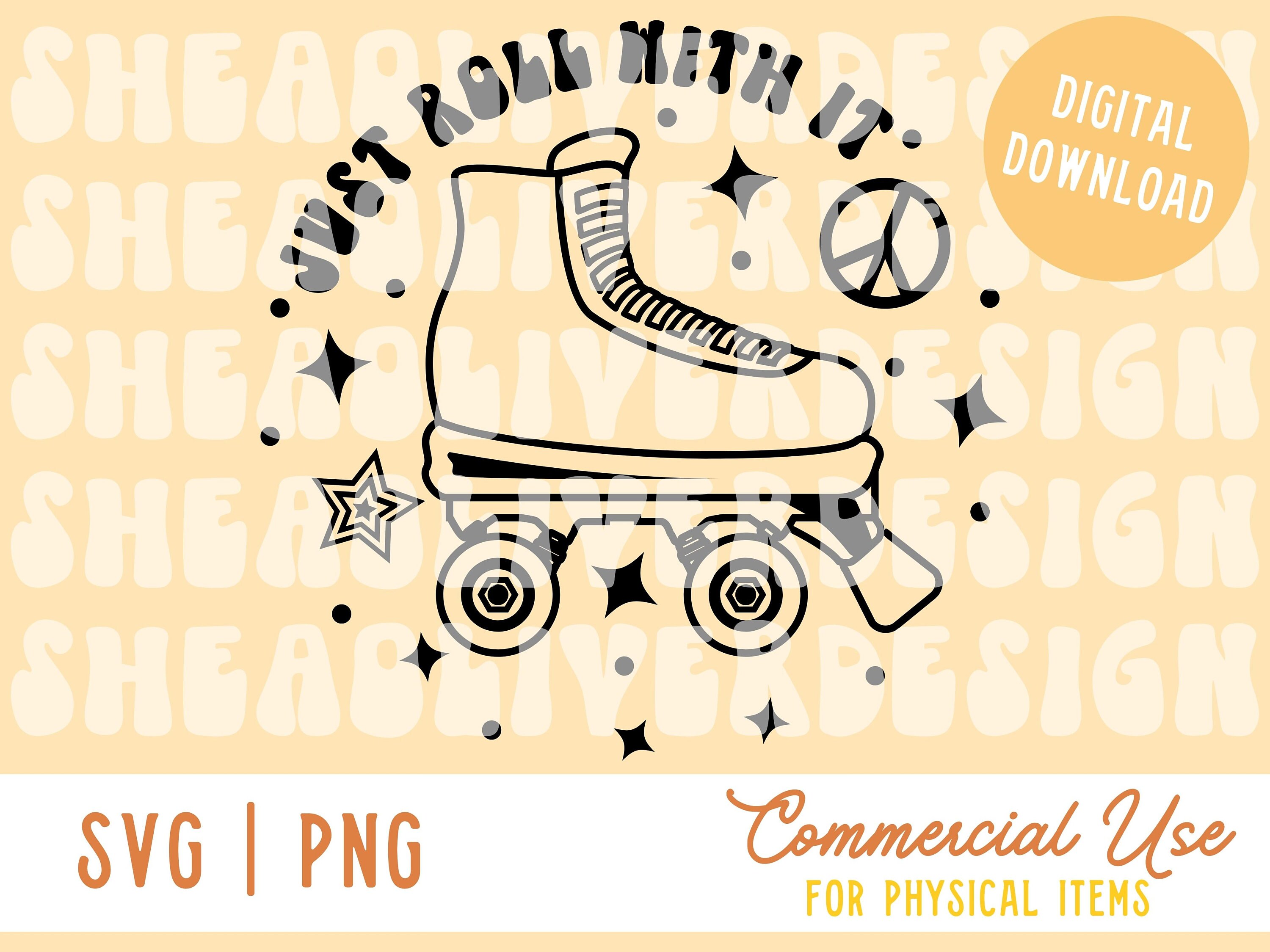 Just Roll With It Svg Png | Hippie Svg | Boho Svg | Retro Svg | Trendy ...