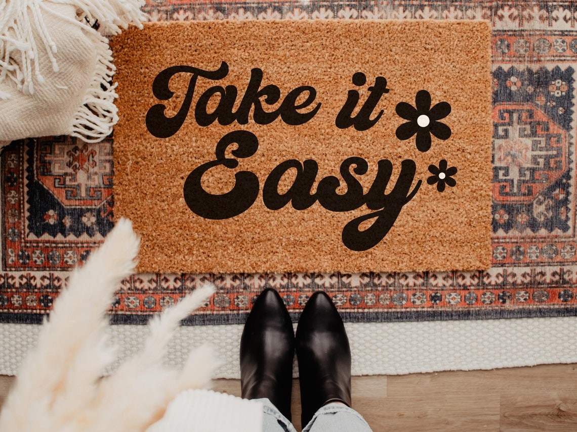 Take It Easy Svg | Hippie Svg | Boho Svg | Retro Svg | Trendy Svg ...