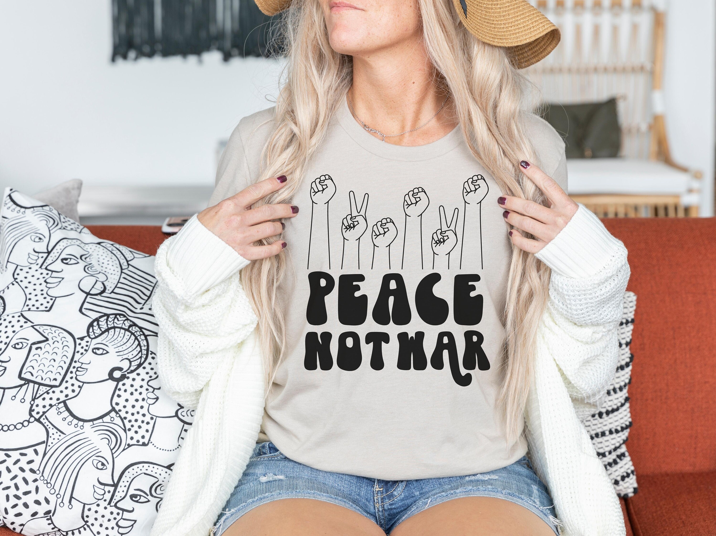 Peace Not War Svg Png | Choose Peace Svg | World Peace Svg | Retro Svg ...
