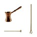 Greek Traditional Handmade Carved Copper Coffee Pot (briki) With Wooden ...