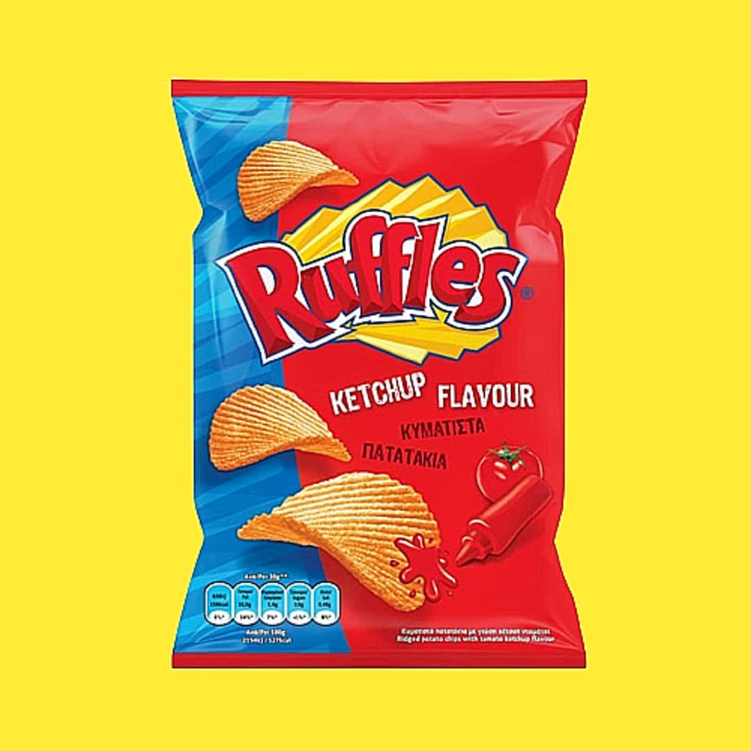 Greek Ruffles Ketchup Flavored Potato Chips, 2 X 120 G (4.23 Oz), Free ...