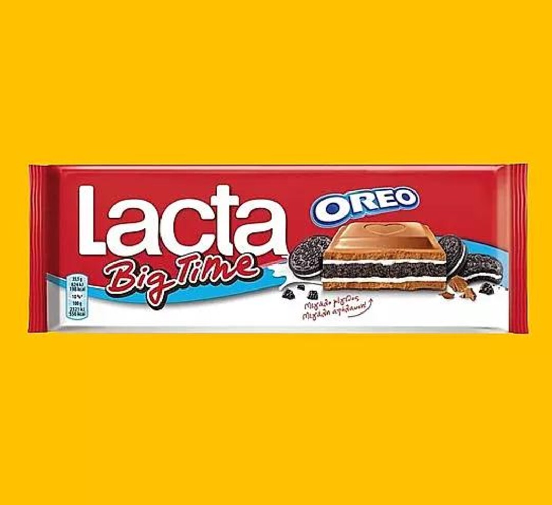 Lacta Greek XXXL Milk Chocolate With Oreo Cookies, 320 G (11.29 Oz ...