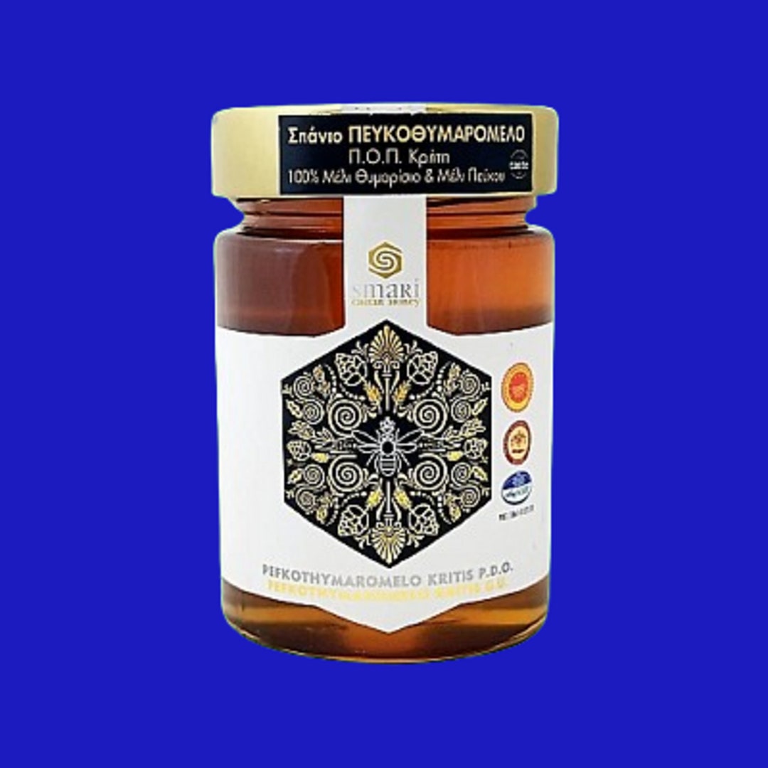 Greek RARE Pine & Thyme Honey From Crete, 100% Pure and Raw, 460 G (16. ...