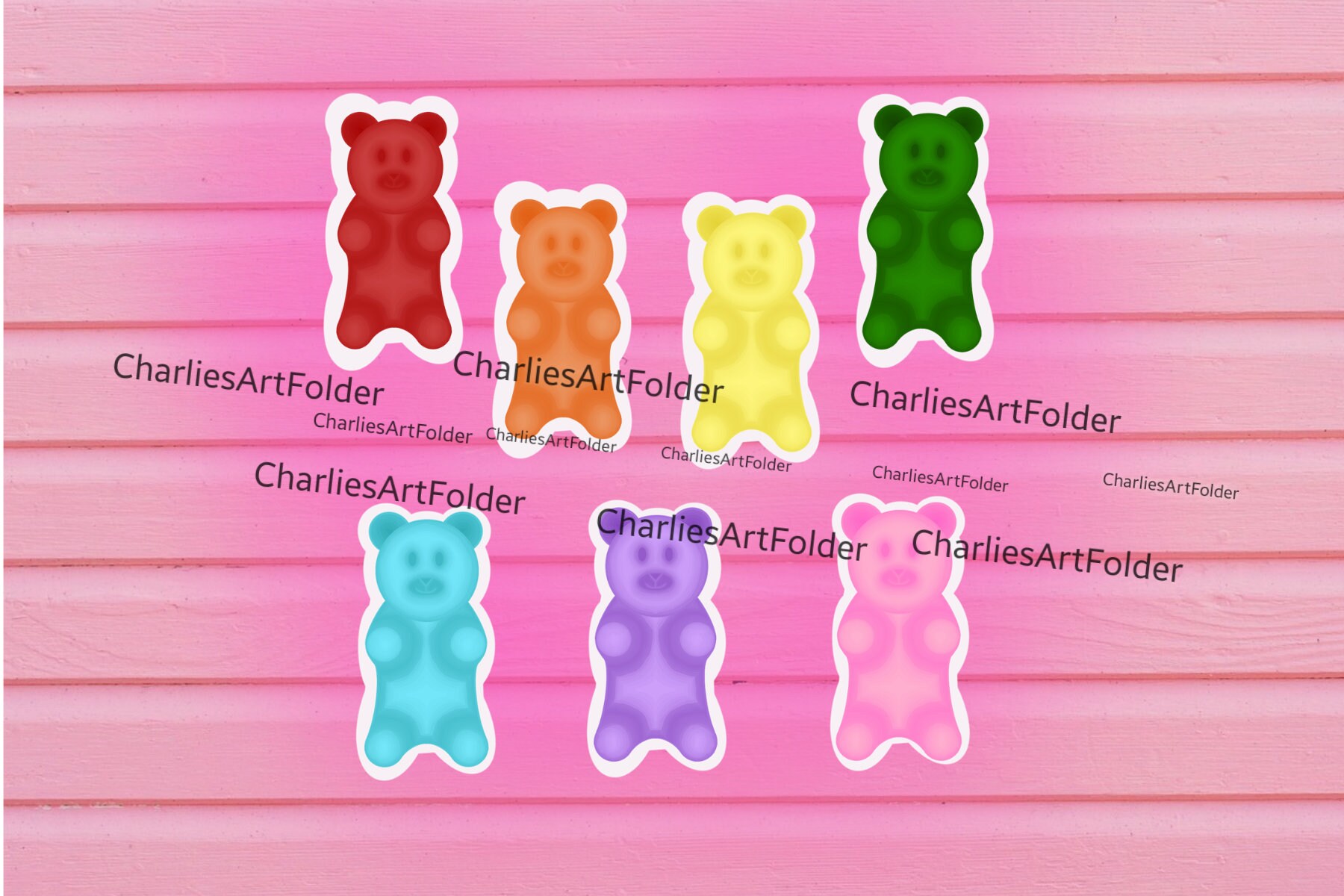 Gummy Bear Stickers Candy Sticker Gummy Stickers Laptop Sticker ...