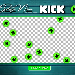 Kick Streaming Animation Falling Alert With Transparent Background - Etsy