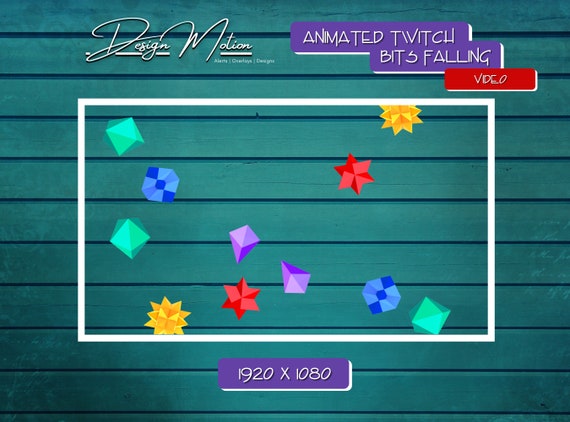 Animated Bits / Cheers Twitch Falling Alerts With Transparent - Etsy