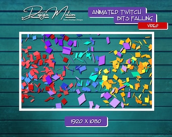 Twitch Cheer Stream Alert EXPLODING BITS Animated Full Screen Overlay ...
