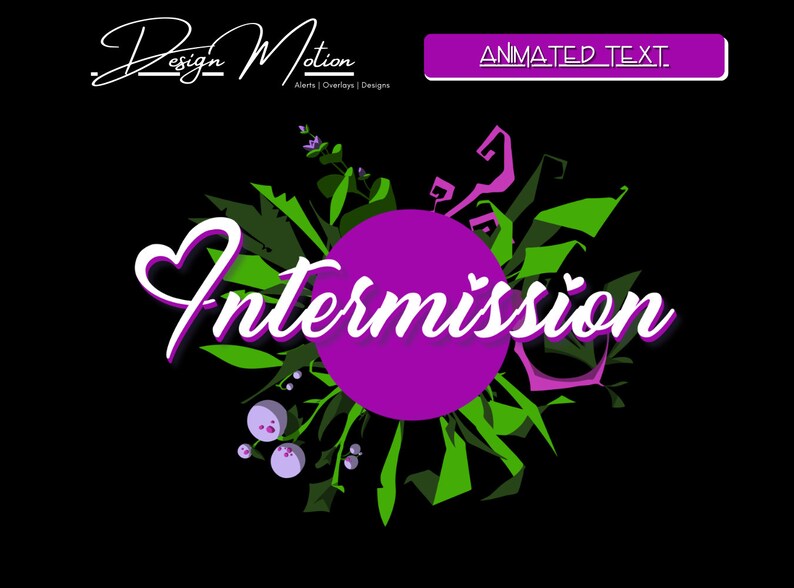 Animated Flower Scene Text Starting Soon, Be Right Back, Intermission ...