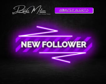 Animated Neon Purple Stinger Transition Twitch With Transparent ...