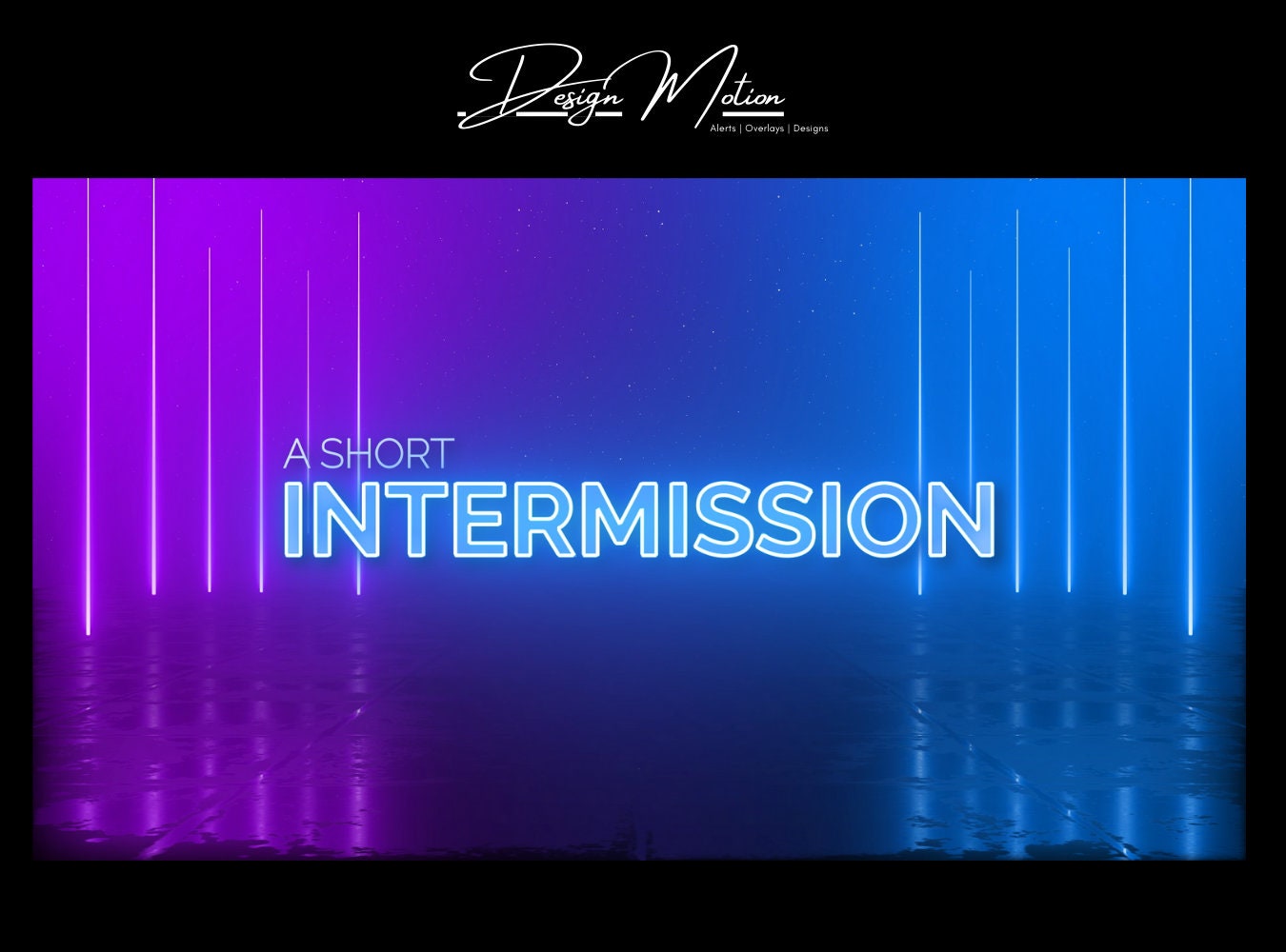 Animated Neon Twitch Scenes, Starting Soon, Be Right Back, Intermission ...