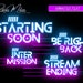 Animated Neon Scene Text Starting Soon, Be Right Back, Intermission ...