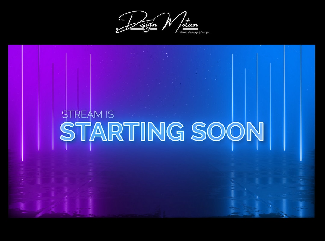 Animated Neon Twitch Scenes, Starting Soon, Be Right Back, Intermission ...