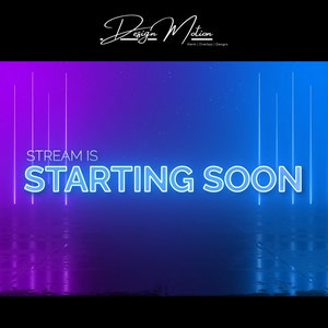 Animated Neon Twitch Scenes, Starting Soon, Be Right Back, Intermission ...