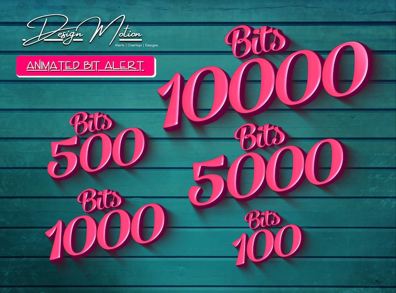 Animated Pink Bits Alert, Cheers Alert in Pink With a Transparent ...