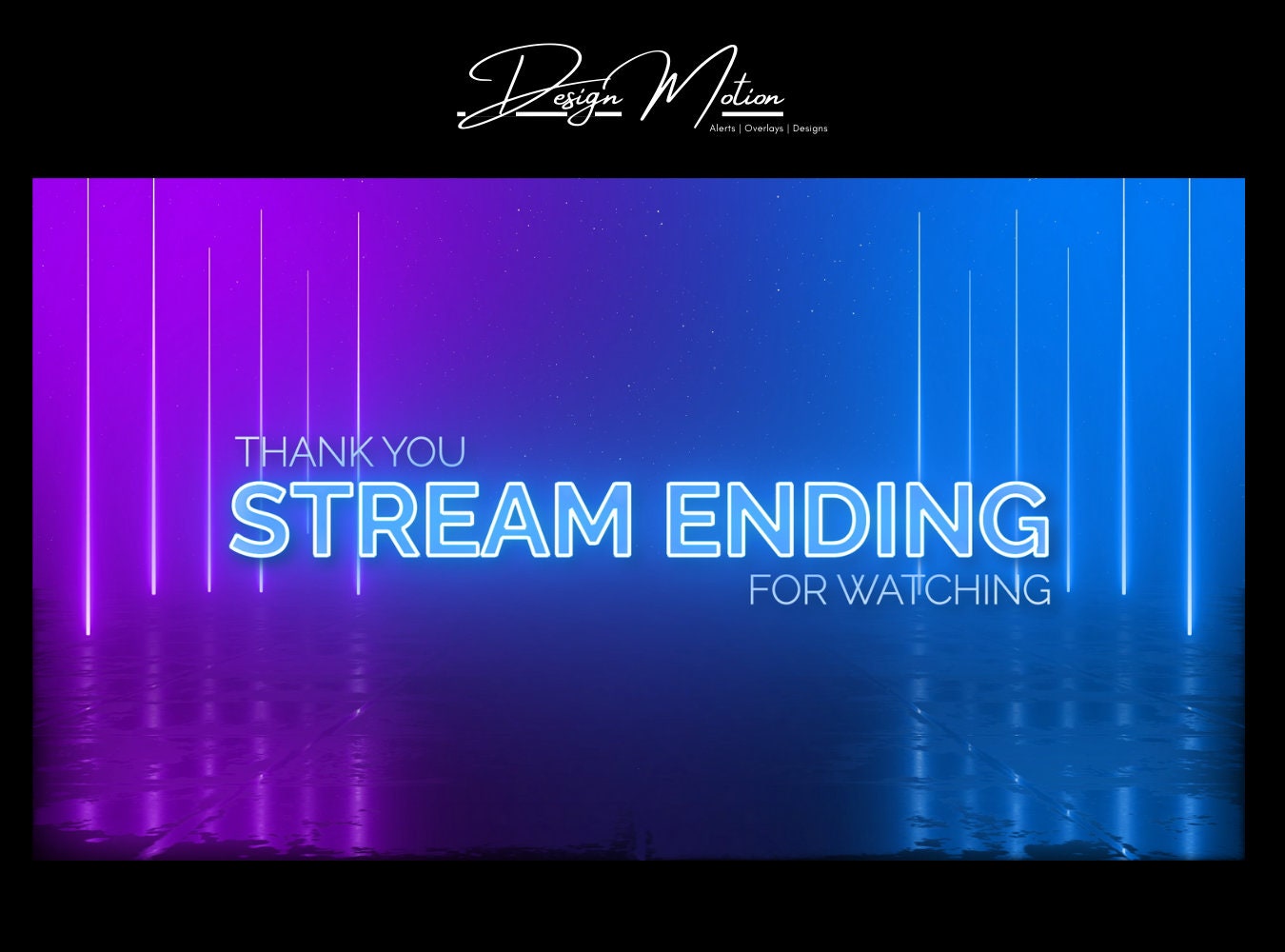 Animated Neon Twitch Scenes, Starting Soon, Be Right Back, Intermission ...