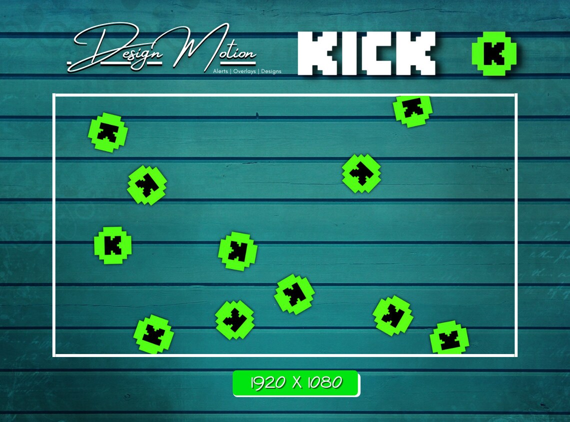 Kick Streaming Animation Falling Alert With Transparent Background - Etsy