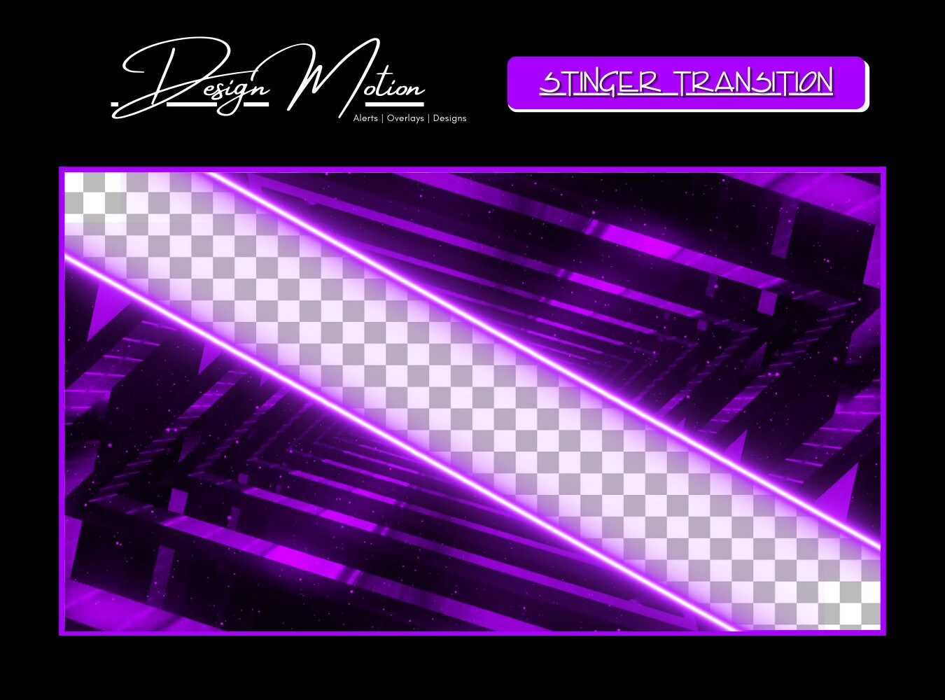 Animated Neon Purple Stinger Transition Twitch Stinger Twitch ...