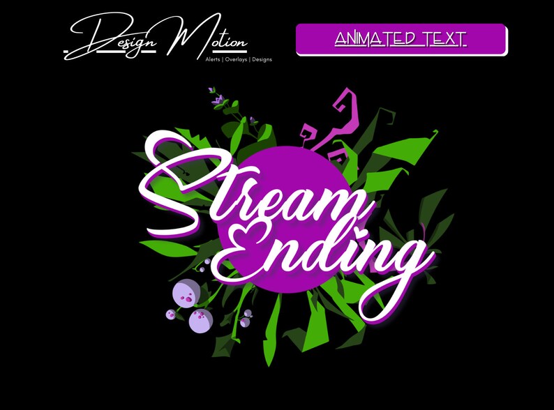 Animated Flower Scene Text Starting Soon, Be Right Back, Intermission ...
