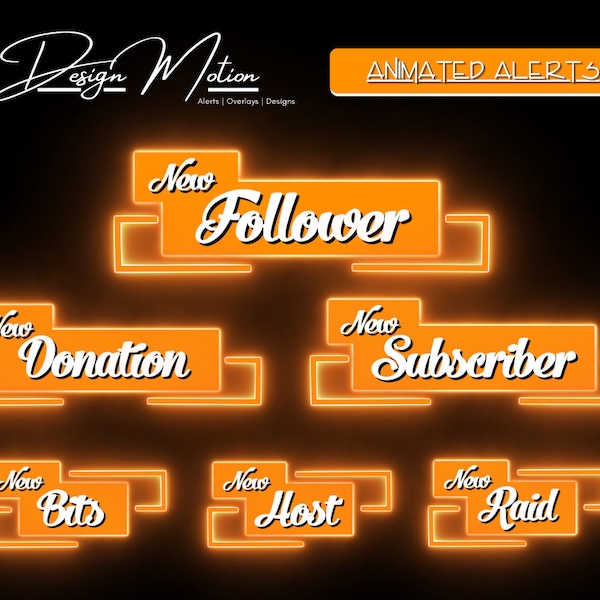 Orange Twitch Alert - Etsy