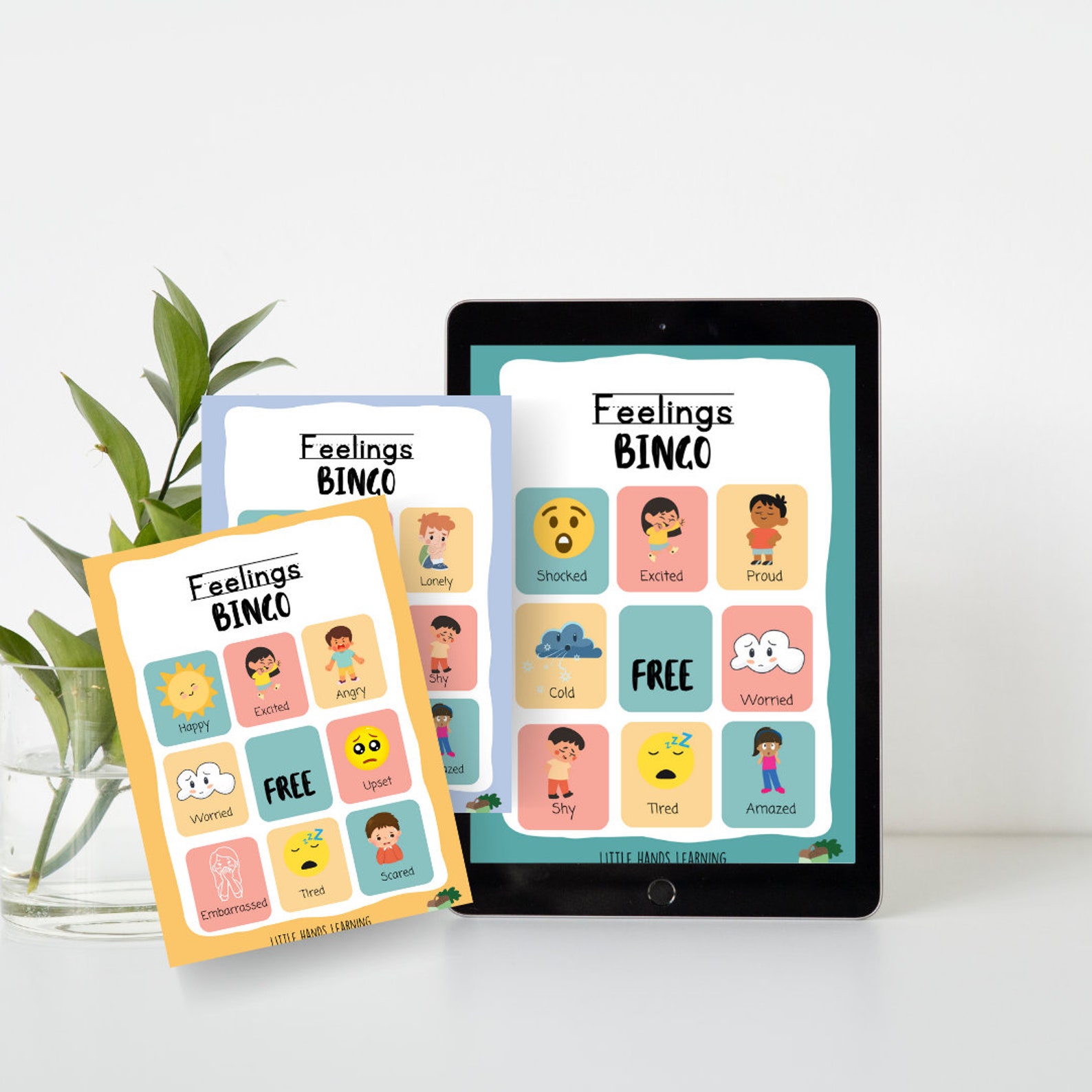 Emotions Bingo Cards / Feelings Bingo Game / Printable Mental Health ...