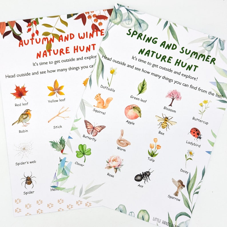 Nature Scavenger Hunt / Outdoor Activity for Kids / Children's Party ...