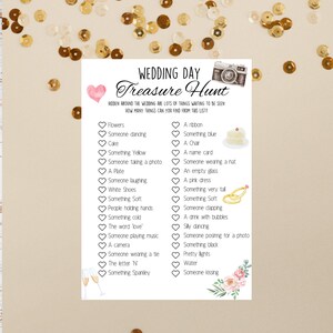 Wedding Scavenger Hunt, Kids Wedding Day Activity, Children's Wedding ...
