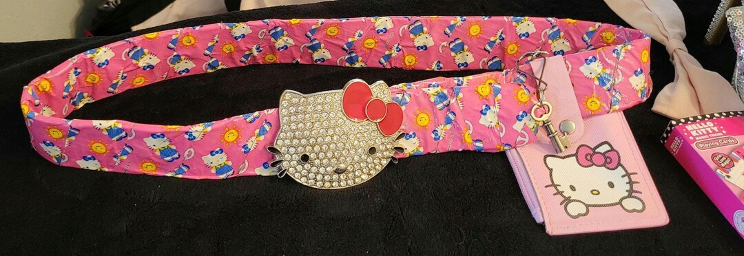 Hello Kitty 50th Anniversary Belt: Pink Duct Tape, Bling Buckle - Etsy