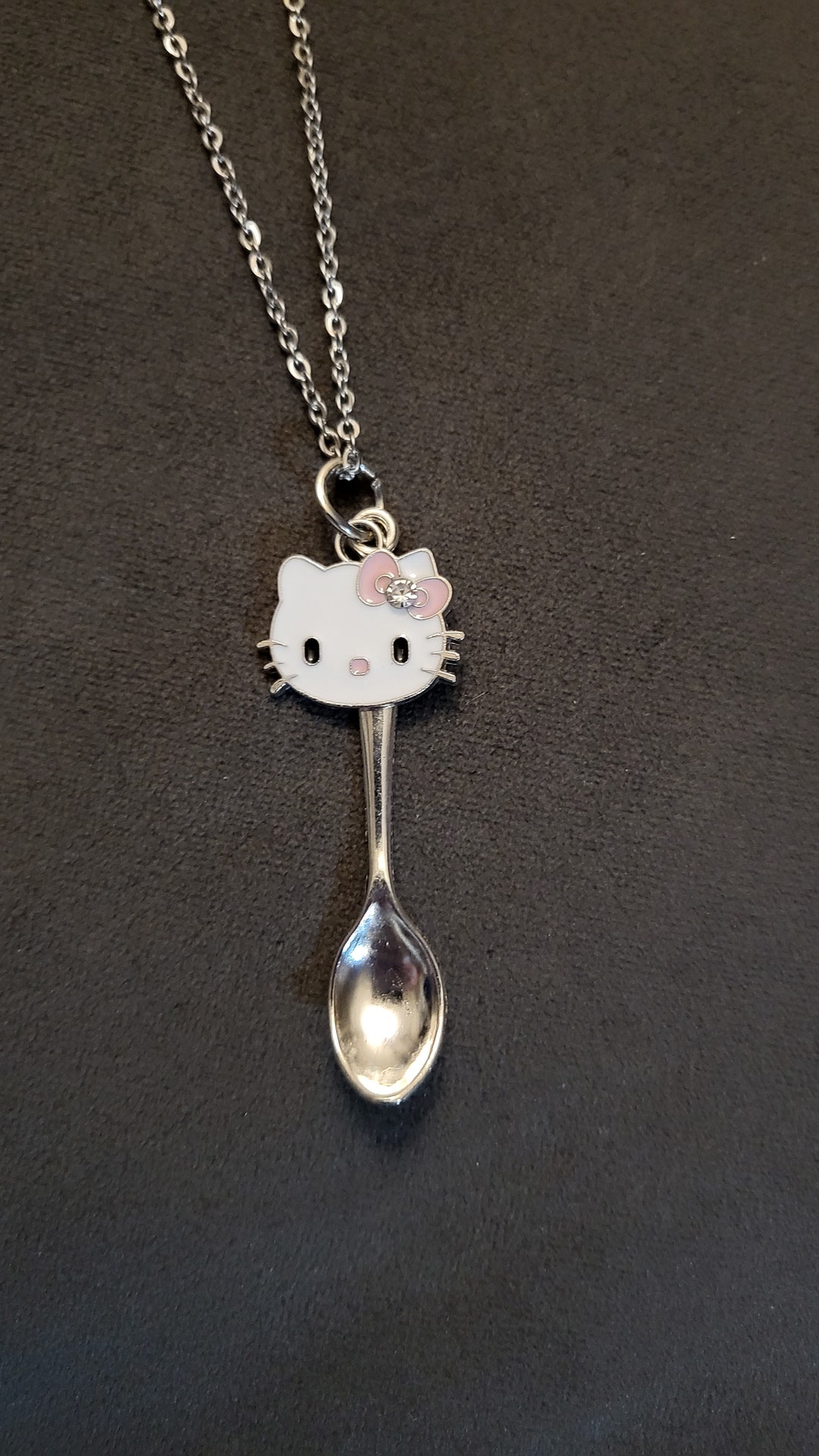Hello Kitty Spoon Necklace - Etsy