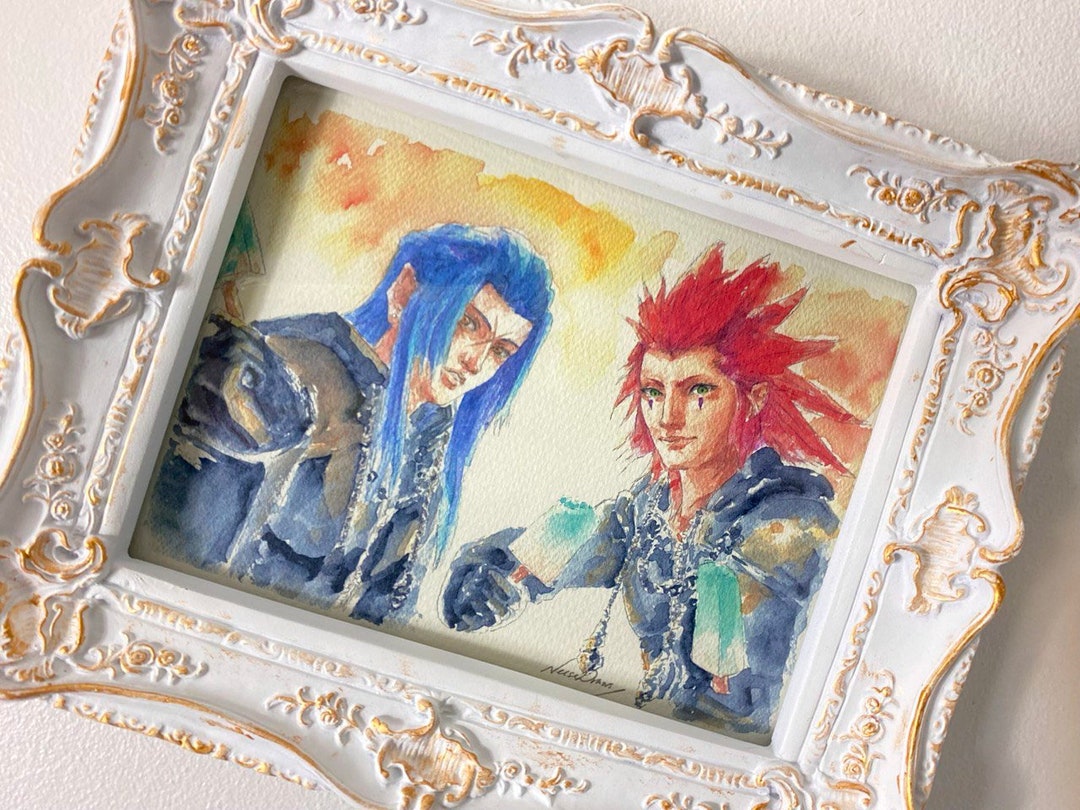 Axel Saix Reino Corazones 2 Art Print, KH2 Fanart From Watercolour ...