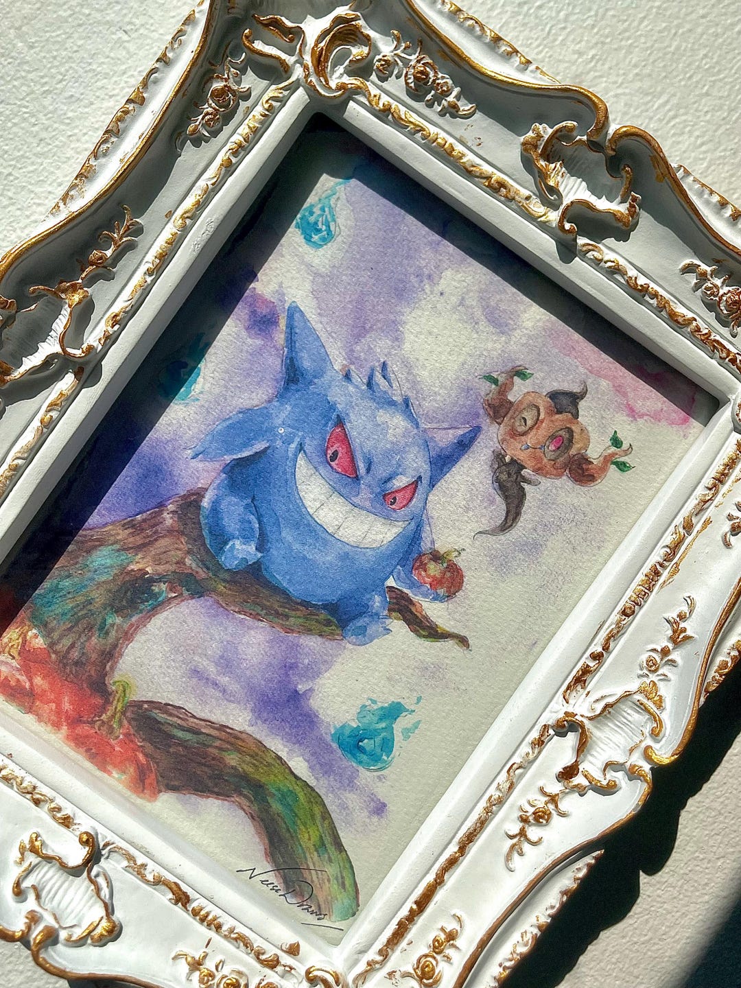 Gengar Pokemon Watercolor Print, From Original Handpainted Watercolour ...