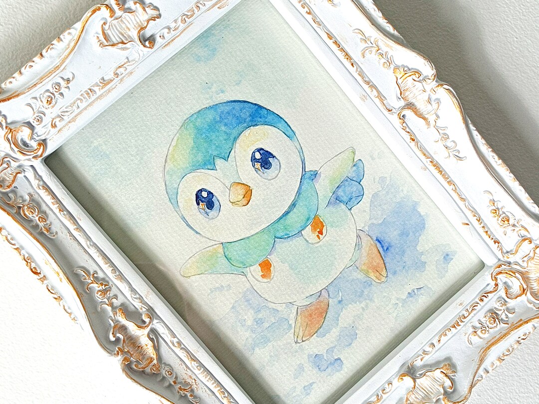 Pokemon Piplup Art Print Watercolor Fanart Handpainted Poster - Etsy