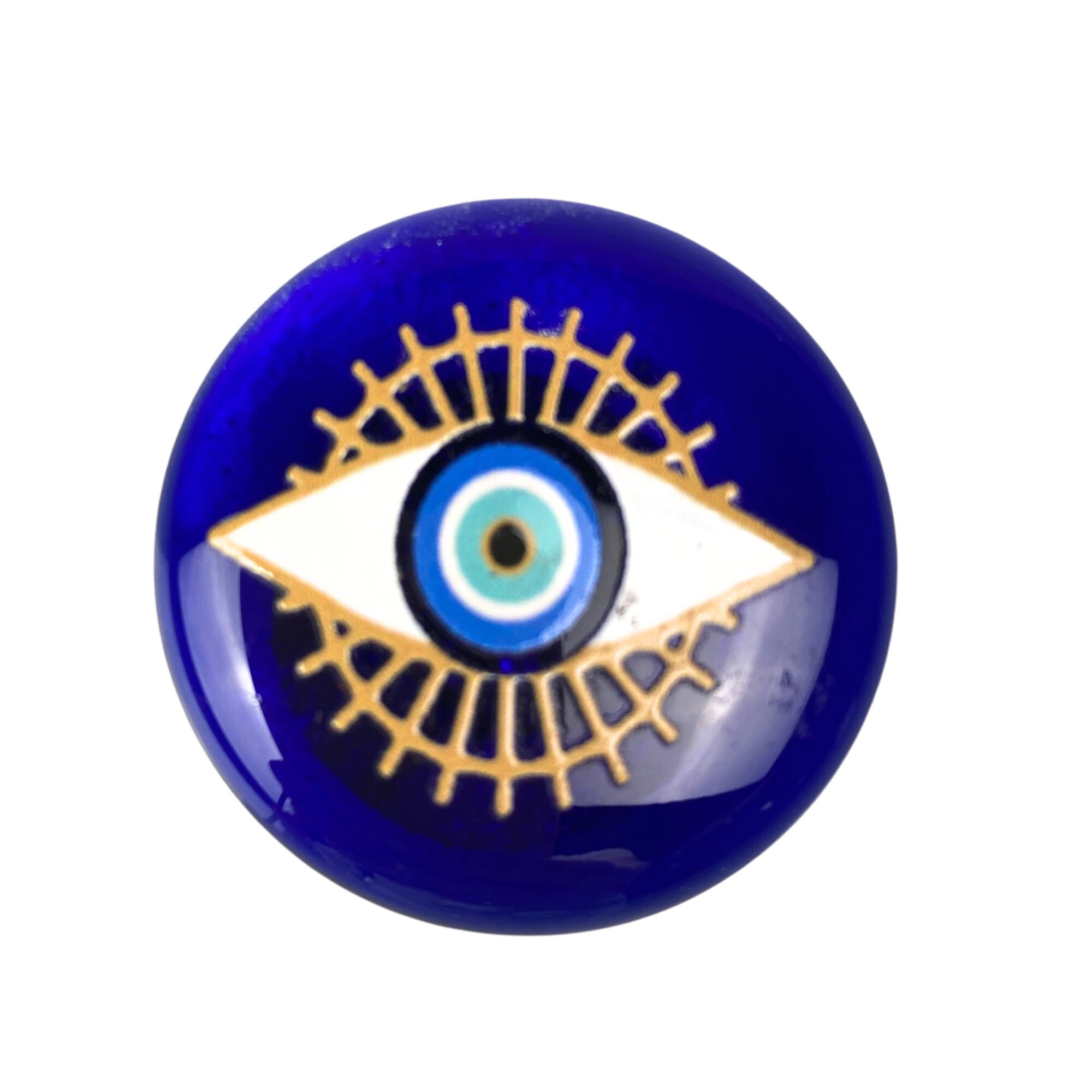 Hand-painted Evil Eye Magnet: Glass Nazar Magnet, Wedding Favor - Etsy