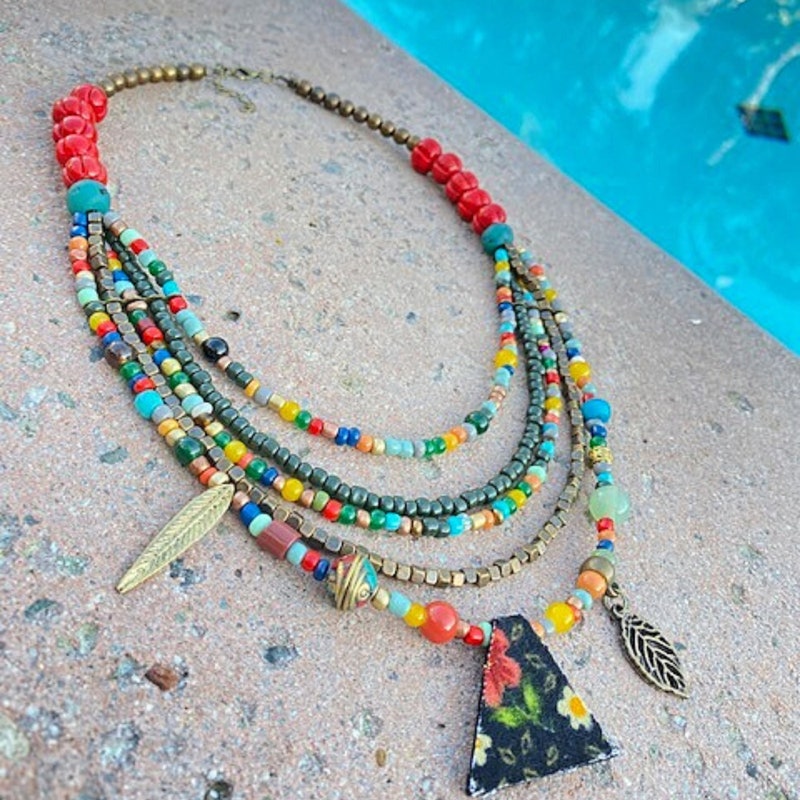 Multi Layer Necklace - Etsy