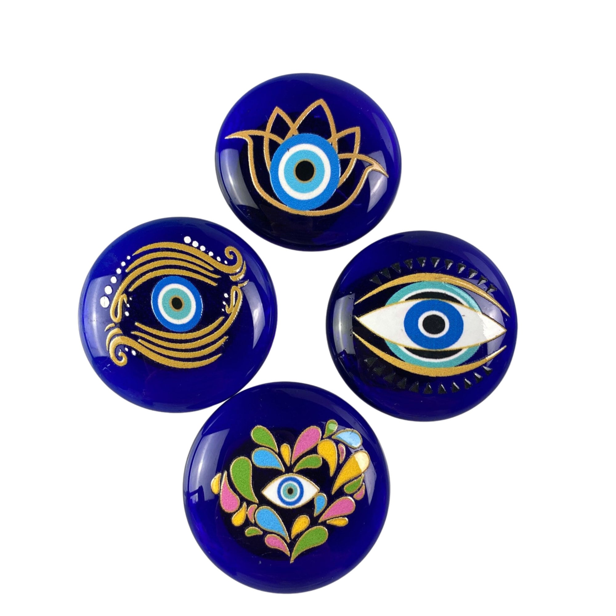Hand-painted Evil Eye Magnet: Glass Nazar Magnet, Wedding Favor - Etsy