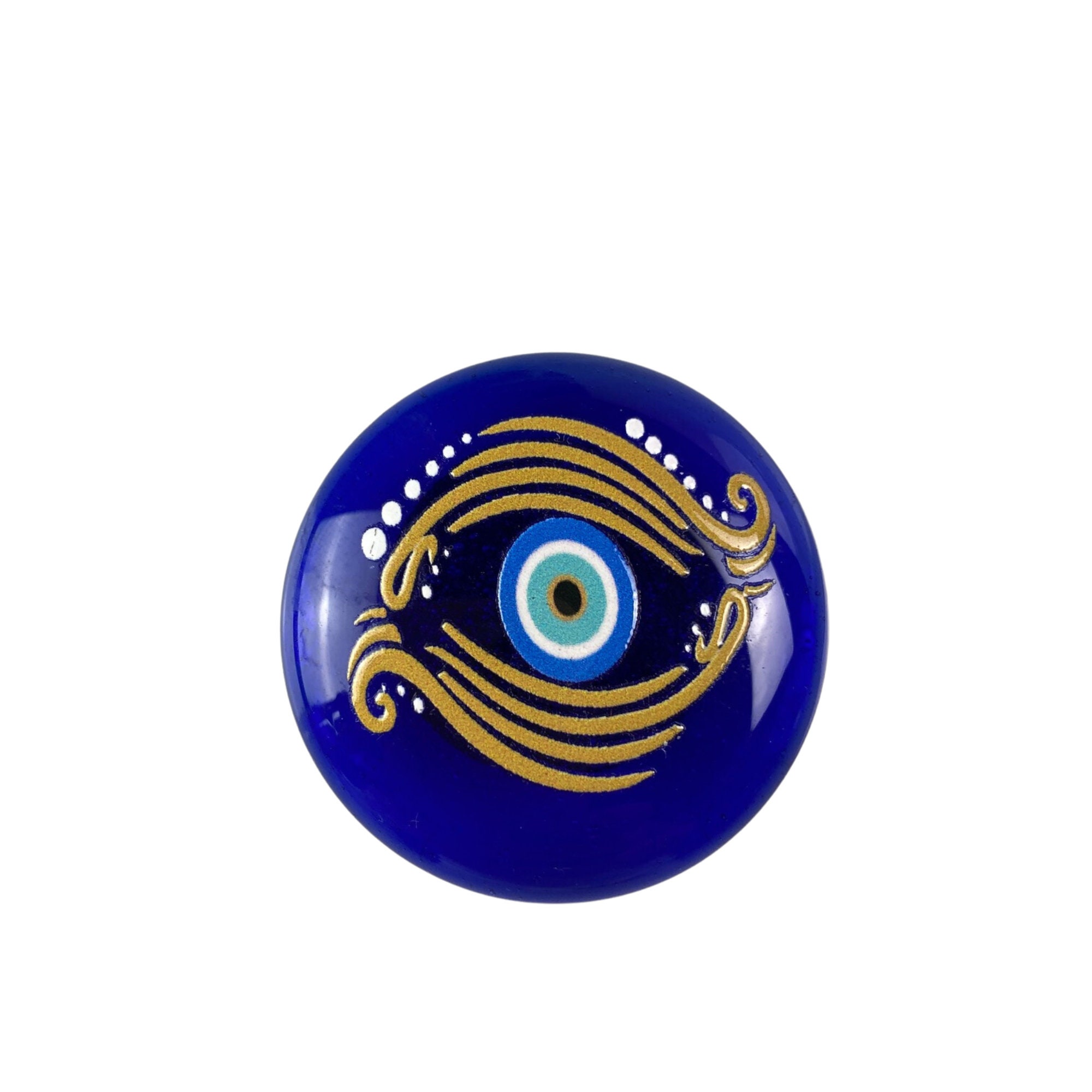 Hand-painted Evil Eye Magnet: Glass Nazar Magnet, Wedding Favor - Etsy