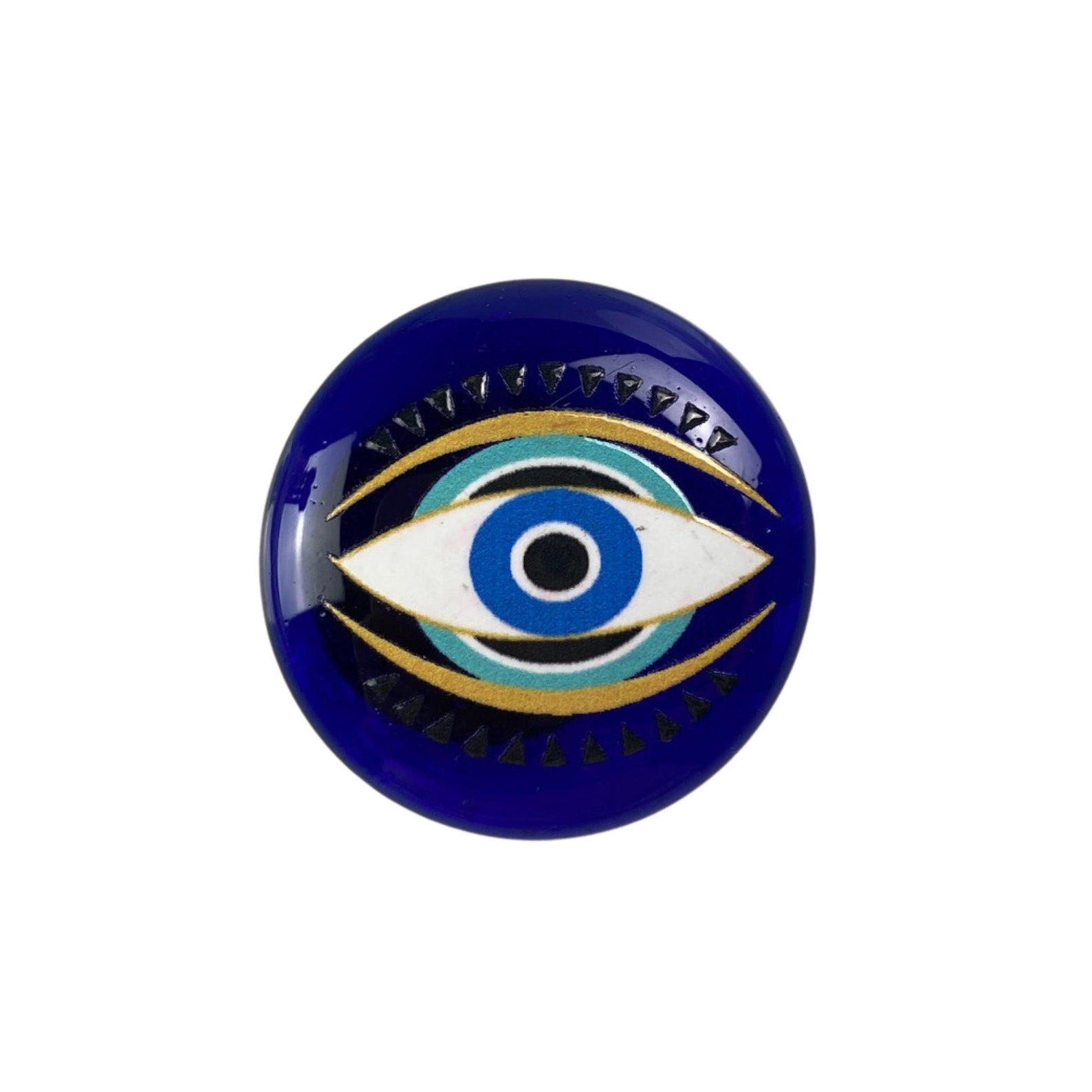 Hand-painted Evil Eye Magnet: Glass Nazar Magnet, Wedding Favor - Etsy