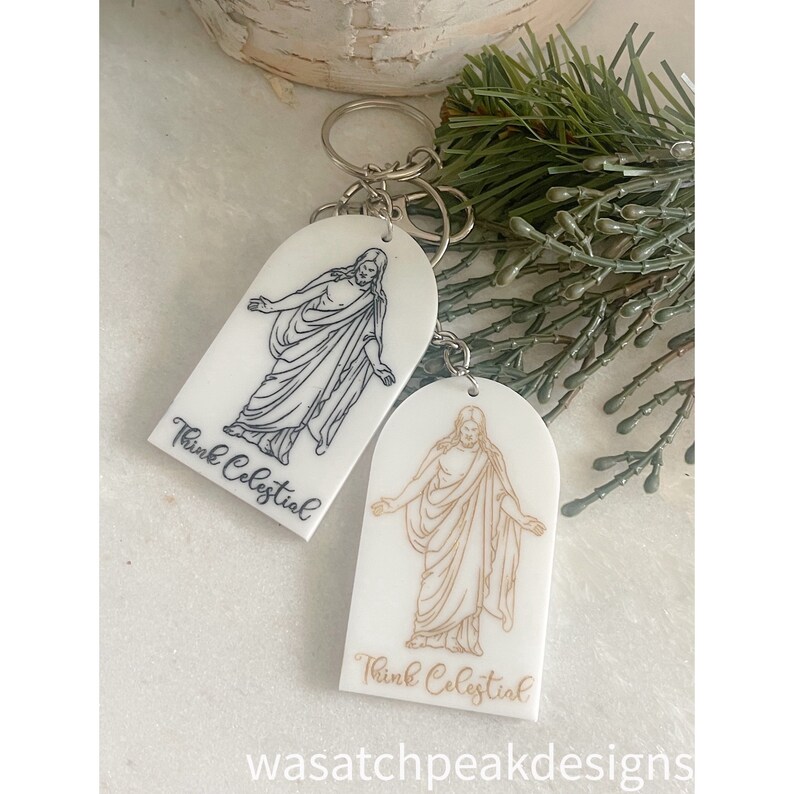 Think Celestial Keychain: LDS Jesus Christ Gift - Etsy