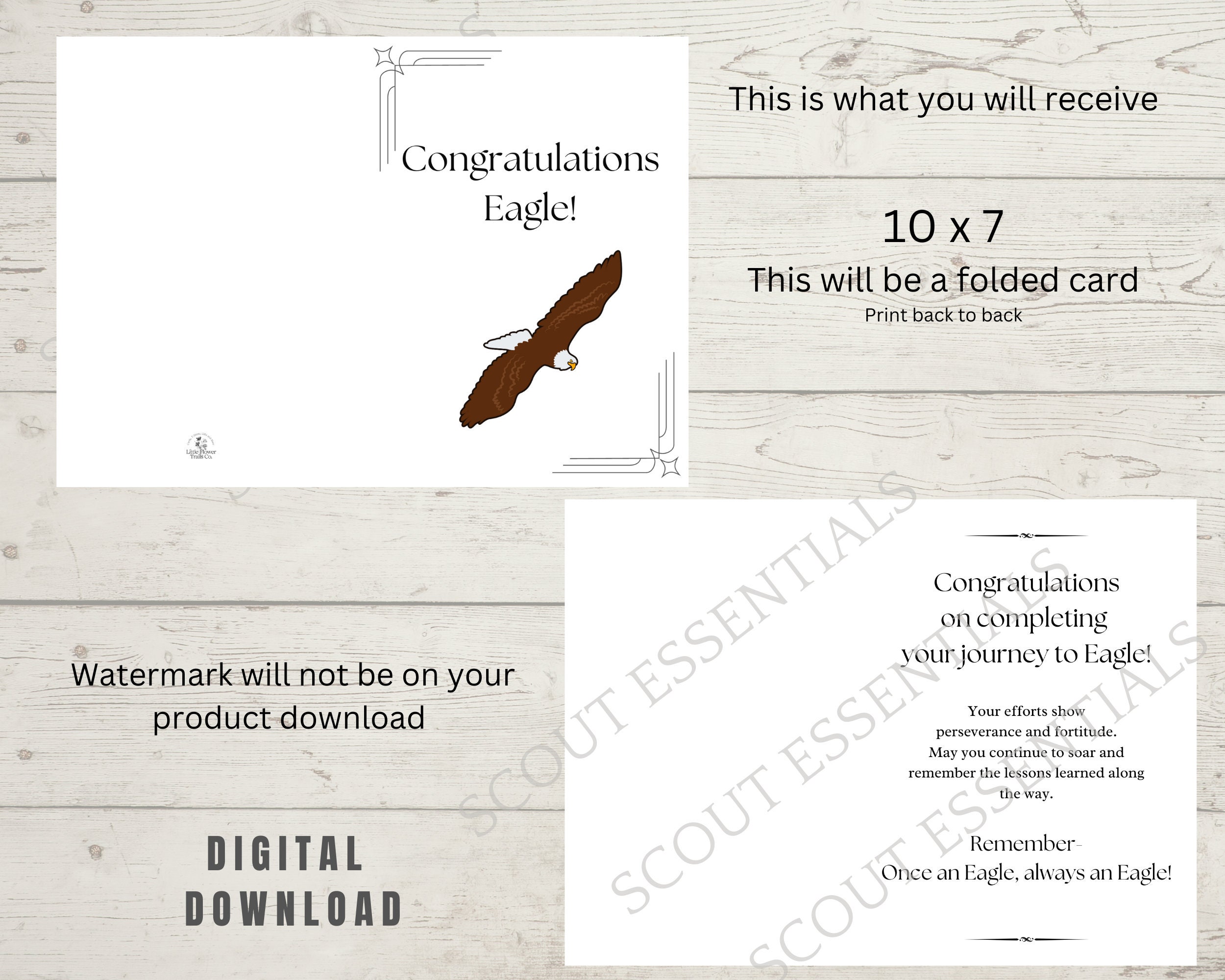 Eagle Card Printable at Home - Etsy