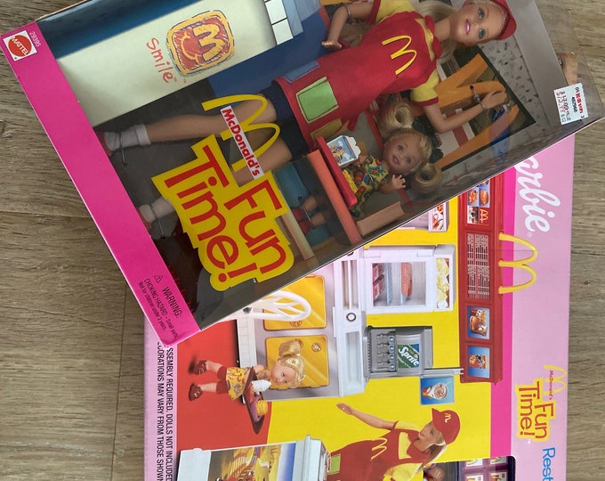Barbie Fun Time Mcdonald’s Set With Barbie and Kelly Fun Time Set - Etsy