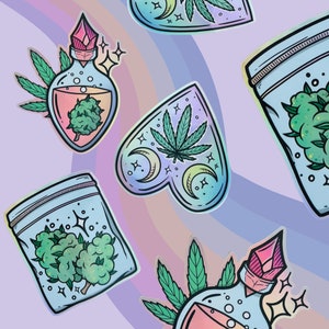 420 Holographic Large 3 Stickers / WEED WITCH Series / - Etsy