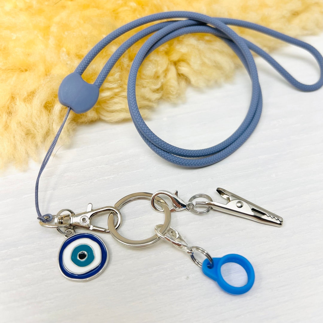420 Neck Lanyard / EVIL EYE HIGH / Removeable Vape & Joint Clip ...