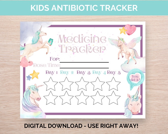 Medicine Tracker Sheet/sick Kids/cute/keep the Fun/medicine Chart ...