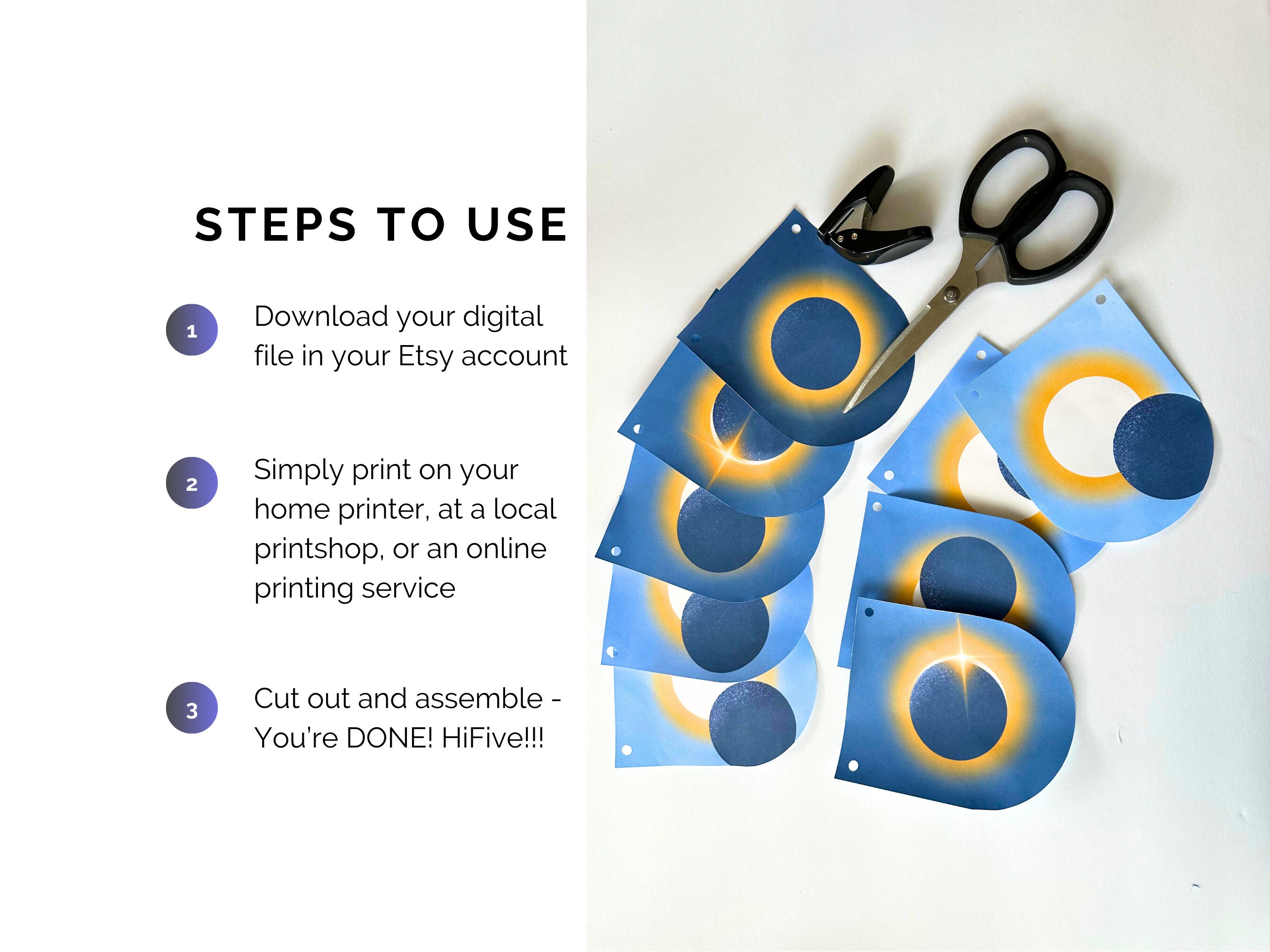 Solar Eclipse 2024 Party Banner, Printable Digital Download, Decoration ...