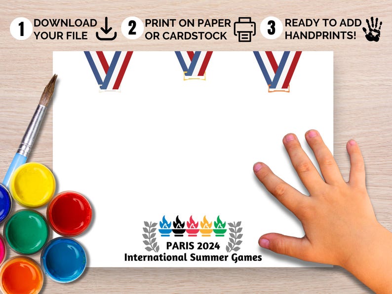 2024 Summer Games Handprint Art Paris Olympics Handprint Craft for ...
