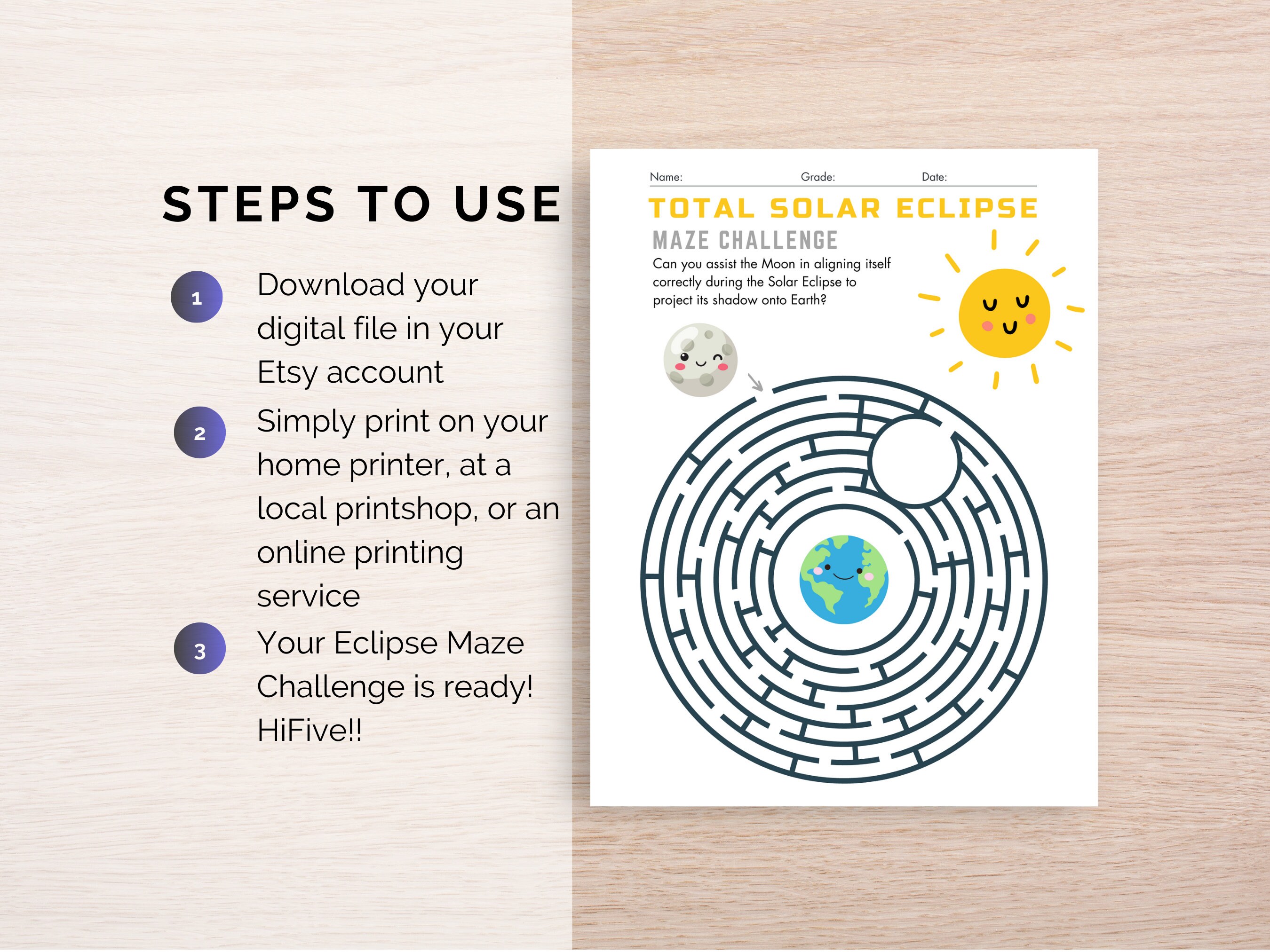 Solar Eclipse 2024 Activities, Eclipse Party, Kids Activities, Maze ...