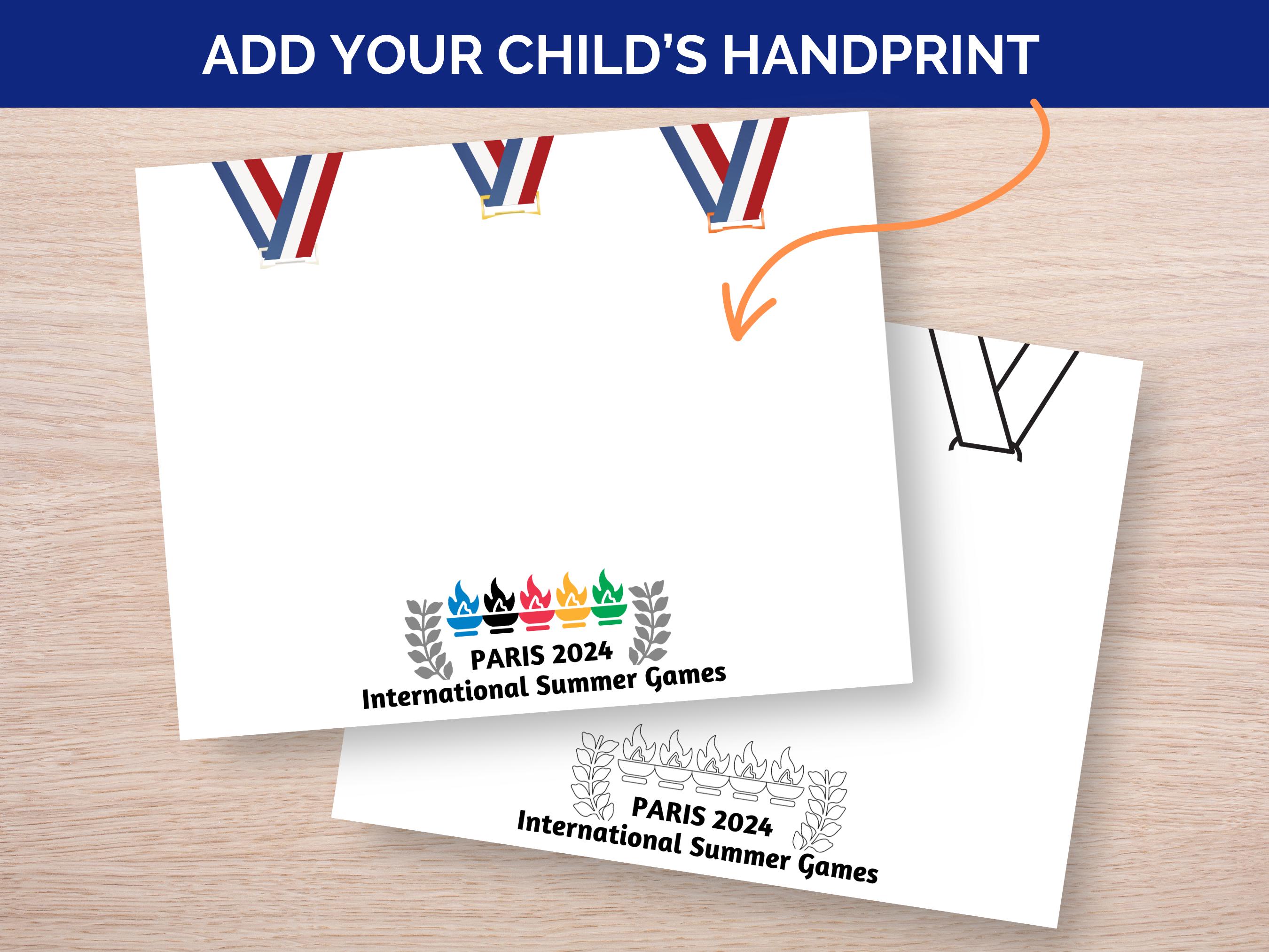 2024 Summer Games Handprint Art Paris Olympics Handprint Craft for ...