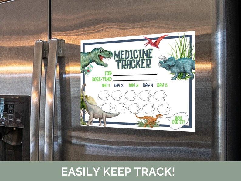 Stay Organized With Dino Medication Tracker - Kids Antibiotic Schedule ...